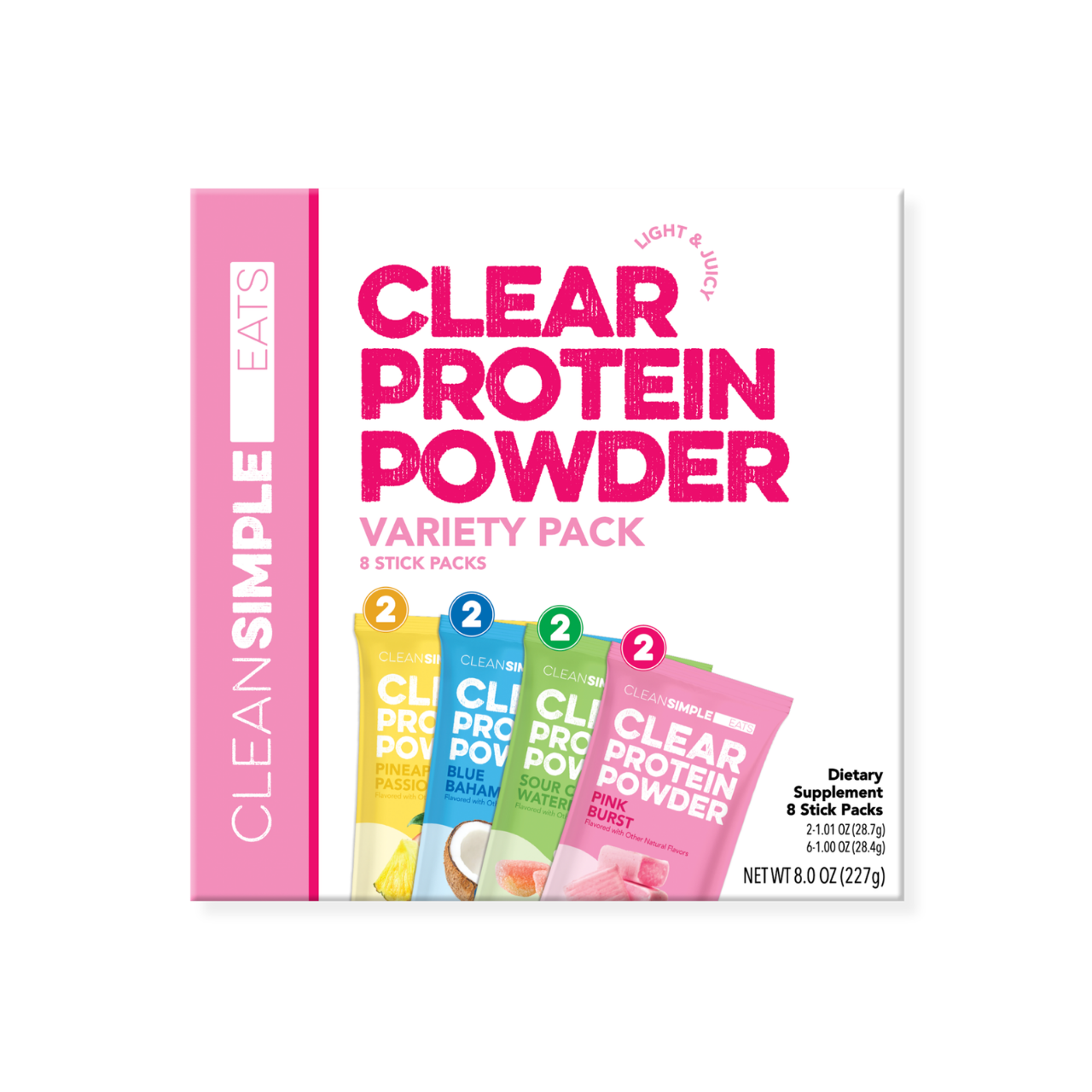 Clear Protein Powder-Variety Pack (8 Single Serving Packs) | CSE ...
