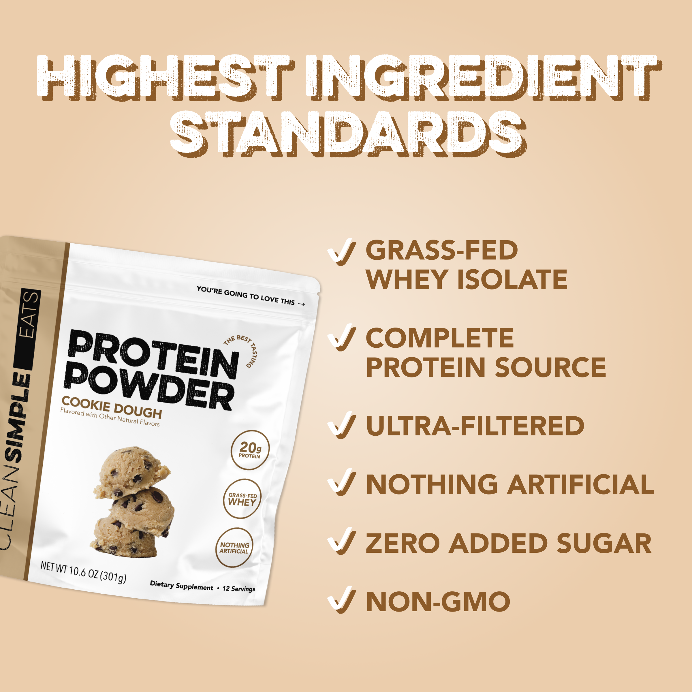 Protein Powder - Cookie Dough | CSE – Clean Simple Eats