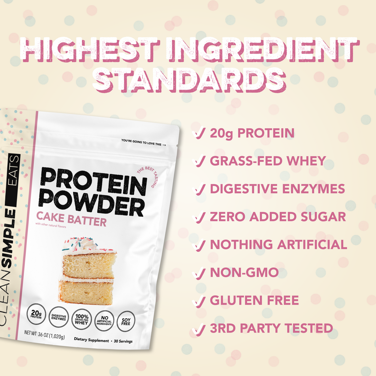 Protein Powder - Birthday Cake | CSE – Clean Simple Eats